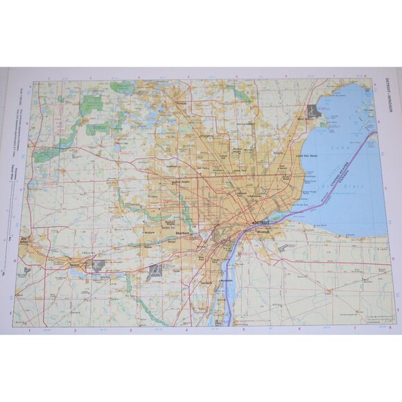 Art | Detroit Chicago Cosmopolitan Atlas Map Vintage 9231 | Poshmark